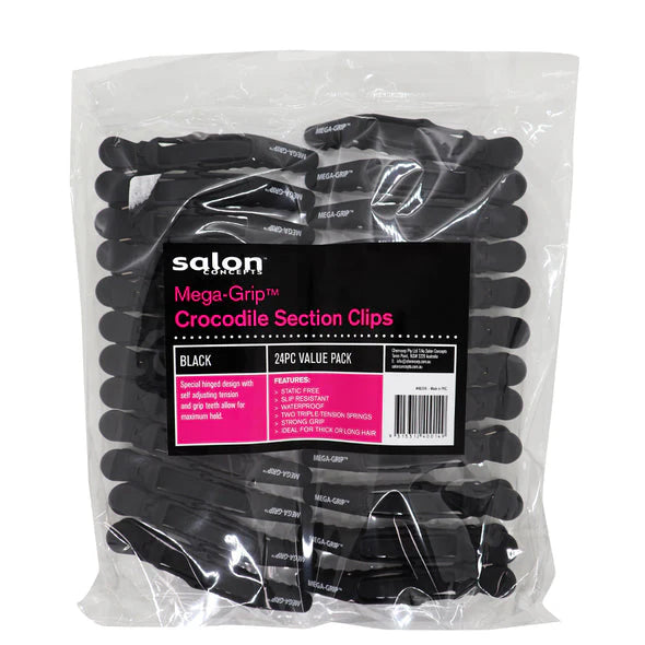 Salon Concept Mega Grip Crocodile Section Clip Mega-Grip — Beauty ...