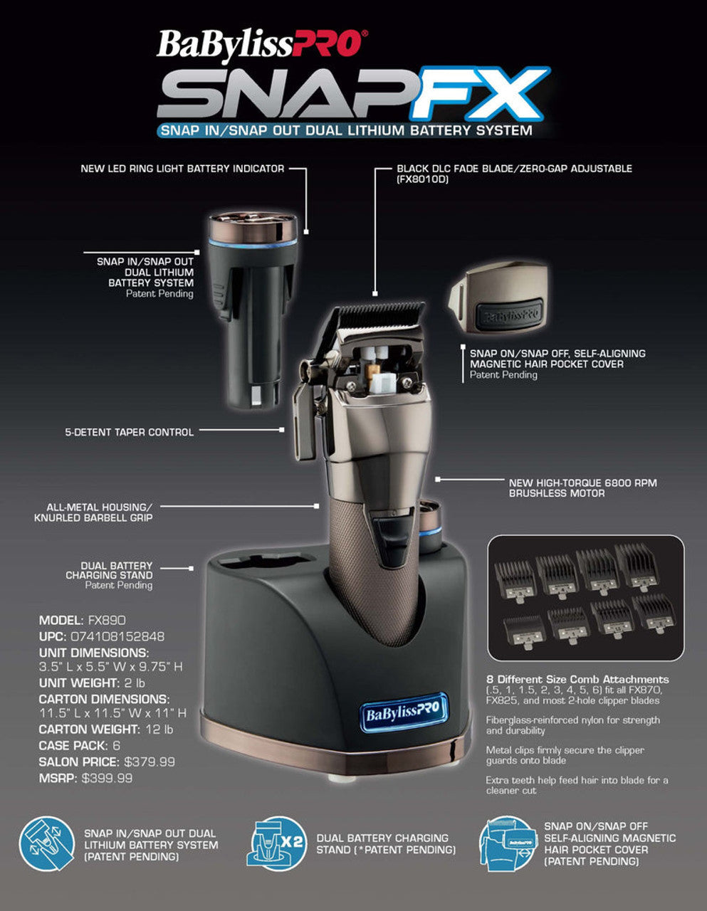 BaBylissPRO Snap FX Clipper — Beauty Supply Group